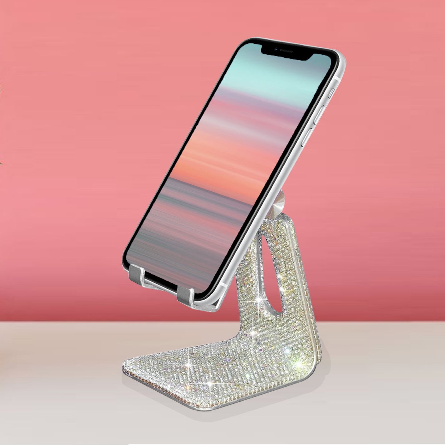 Bling Rhinestone Crystal Adjustable Cell Phone Stand, Phone Holder for ...